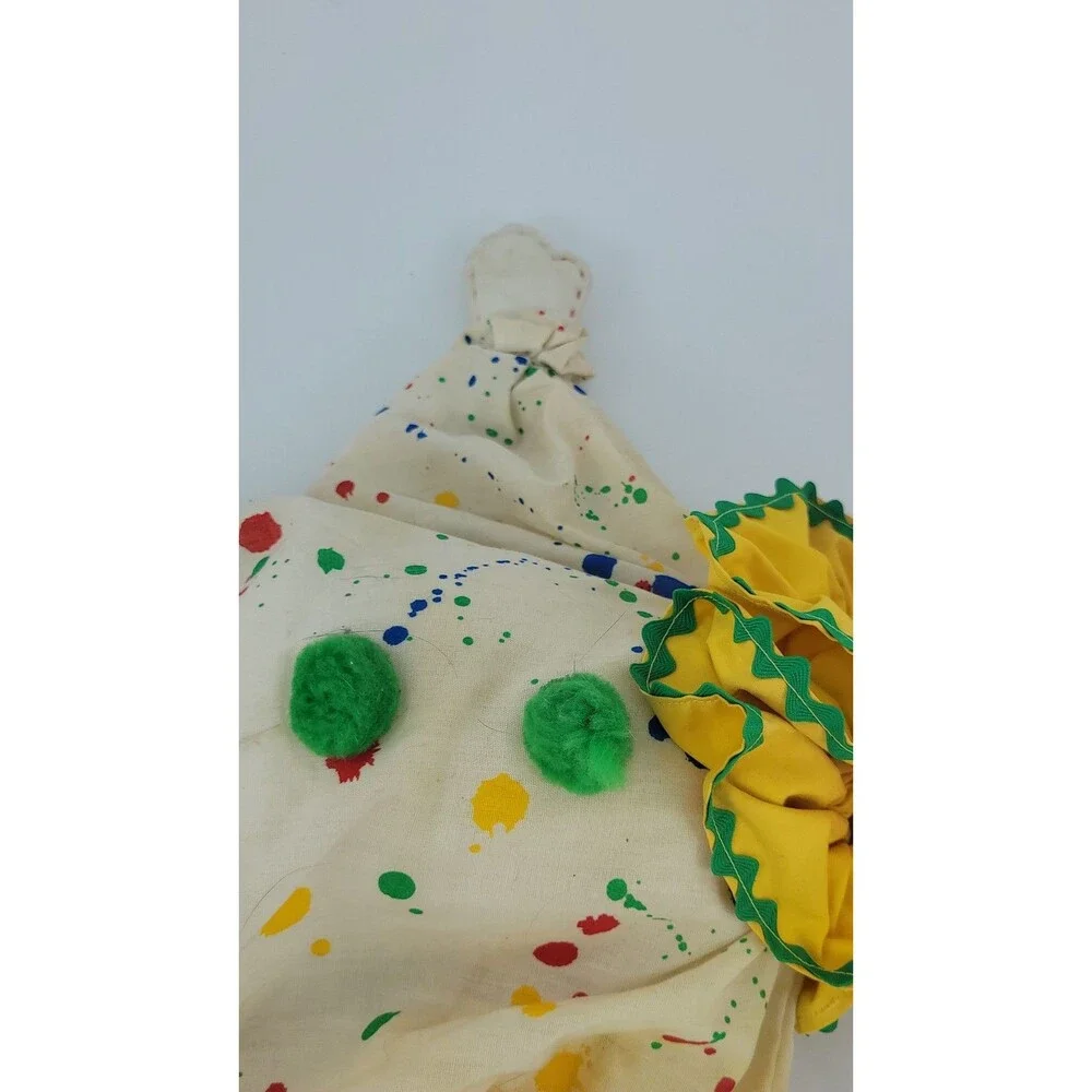 Unbranded | Toys | Vtg 23 Handmade Folk Art Rag Clown Doll 7s 80s ...
